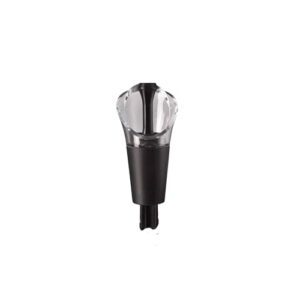 vacu vin 6504606 wine server & stopper, set of 2, 3.2 x 8 x 15.6 cm, black