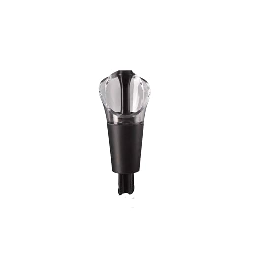 Vacu Vin 6504606 Wine Server & Stopper, Set of 2, 3.2 x 8 x 15.6 cm, Black