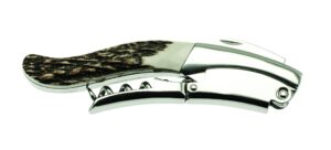 legnoart ghemme grand crue sommelier corkscrew, deer horn handle