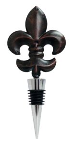 vinotemp fleur de lis bottle stopper, clear, small, (ep-fdlbs01)