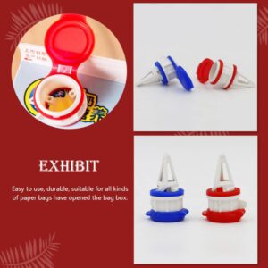 HEMOTON Box Drinks Spout Pourer, 4Pcs Liquor Pourers Wide Mouth Juice Milk Bottle Splitter Beverage Changeover Caps for Home Kitchen Jelly Coffee Water Bag Red Blue