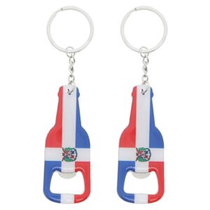 dominican beer bottle opener pocket keychain - set of 2 beer shape