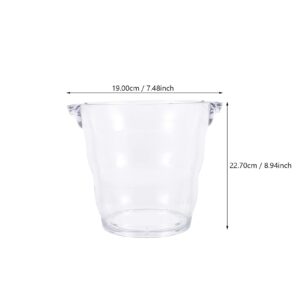 CLISPEED Wine Cooler Bucket Acrylic Wine Barrel Portable Bath Wine Bottle Chilling Tub Ice Bucket Square Stand Wine Ice Bucket Wine Bucket Cocktail Ice Bucket Ice Cubes Bucket Drinks Beer