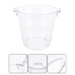 CLISPEED Wine Cooler Bucket Acrylic Wine Barrel Portable Bath Wine Bottle Chilling Tub Ice Bucket Square Stand Wine Ice Bucket Wine Bucket Cocktail Ice Bucket Ice Cubes Bucket Drinks Beer