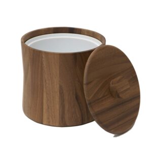 woodard & charles acacia wood ice bucket - 2 quarts, 7" x 7 1/2"