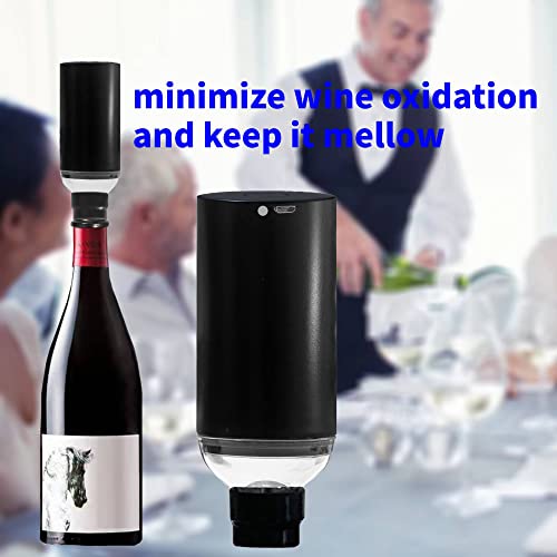 YeeBeny Electric Wine Vacuum Pump, Automatic Wine Keeper Vacuum Wine Saver Pump, with Food-Grade Silicone, Reusable Air Remover Keeps Wine Fresh, Great as a Gift for Wine Lovers(No Bottle Stoppers)