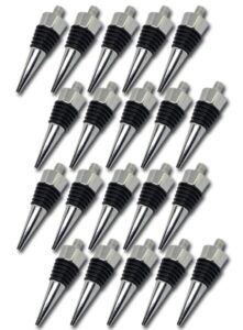 chrome cone bottle stopper kit for wood turning 20 pack