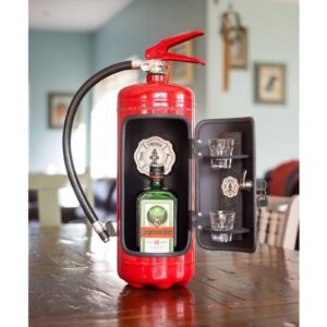 DFGH Fire Extinguisher Mini Bar-Novelty Bar Reclaimer Cave Weird Gift for Firefighters Who Love Whiskey Handmade metal firefighter Novelty camping picnic tool