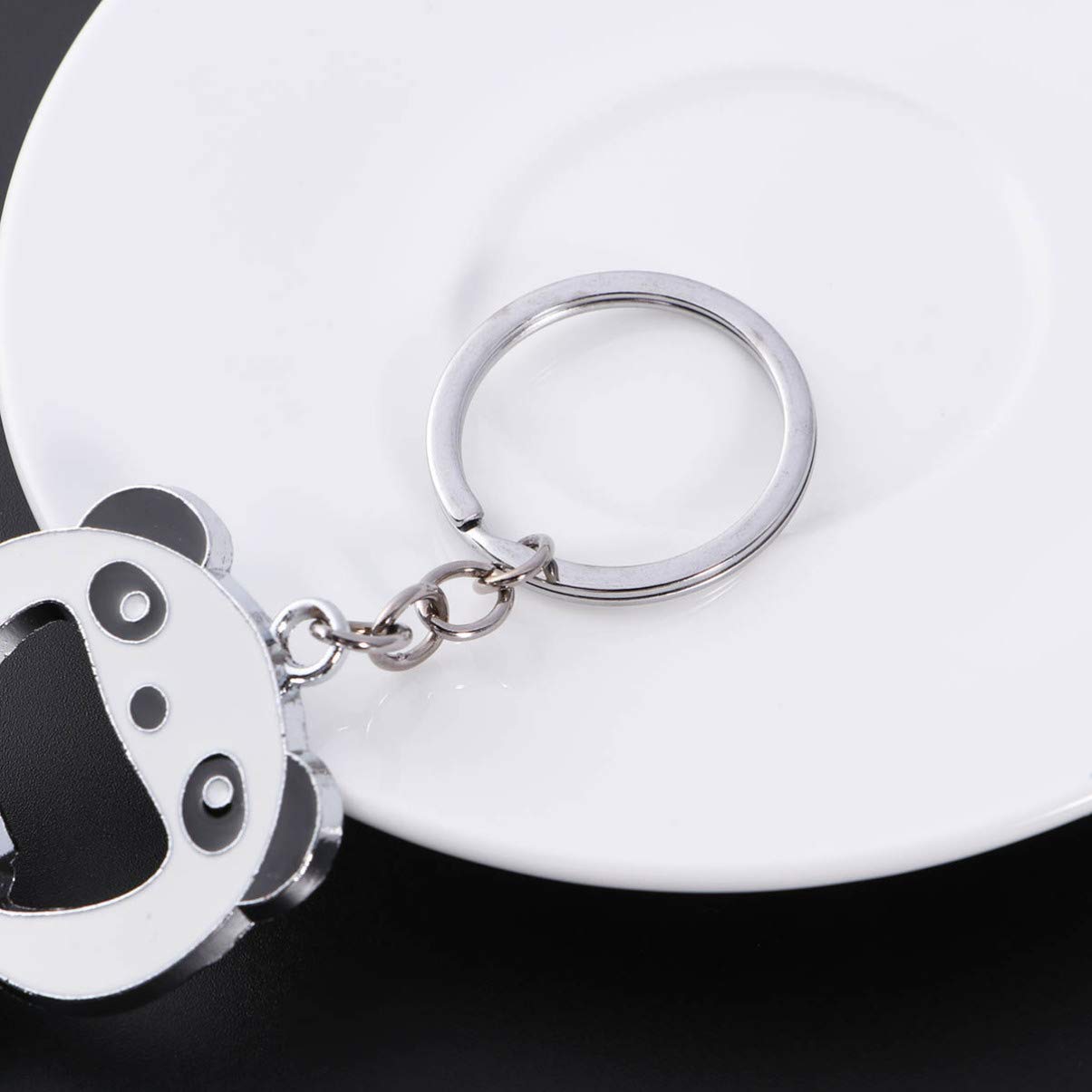 Toyvian Panda Bottle Opener Keychains Cute Chinese Panda Beer Wine Beer Soda Bottle Opener Lid Lifters