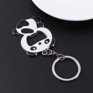 Toyvian Panda Bottle Opener Keychains Cute Chinese Panda Beer Wine Beer Soda Bottle Opener Lid Lifters