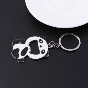 Toyvian Panda Bottle Opener Keychains Cute Chinese Panda Beer Wine Beer Soda Bottle Opener Lid Lifters