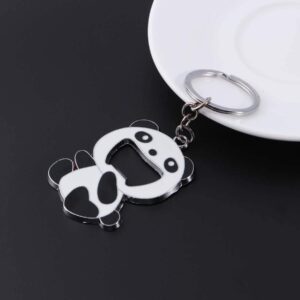 Toyvian Panda Bottle Opener Keychains Cute Chinese Panda Beer Wine Beer Soda Bottle Opener Lid Lifters