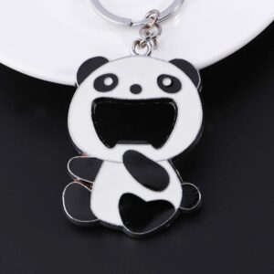 Toyvian Panda Bottle Opener Keychains Cute Chinese Panda Beer Wine Beer Soda Bottle Opener Lid Lifters