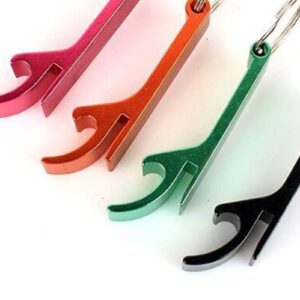 Keychain Bottle Opener, 50Pcs Aluminum Alloy Colorful Mini Pocket Beer Beverage Opener, Random Color Metal Bottle Opener