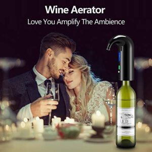 Electric Wine Aerator Pourer, Stopper Multi-Smart Automatic Filter Wine Dispenser - Premium Aerating Pourer and Decanter Spout - wine preserver(Lucky red)