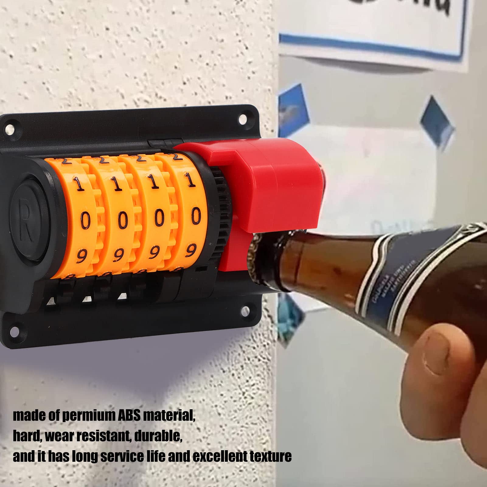 Yosoo Beer Bottle Opener, Counter Wall Mounted Bottle Opener, Automatic Counting Function Helps Keep Track of How Much Beer was Drunk