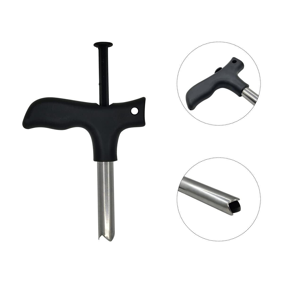 zhuohai Stainless Steel Coconut Opener Tool, Straw Hole Maker Safe & Easy to Open Young & Mature Coconuts Tool