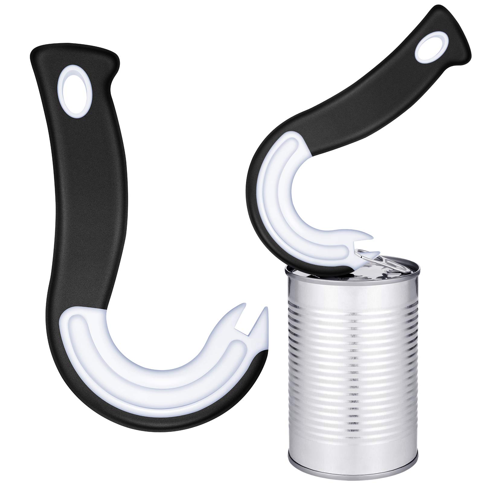 2 Pieces Easy Open Ring Pull Can Opener Easy Grip Opener Ring-Pull Helper for Ring Pull Tab Cans Tins Bottles