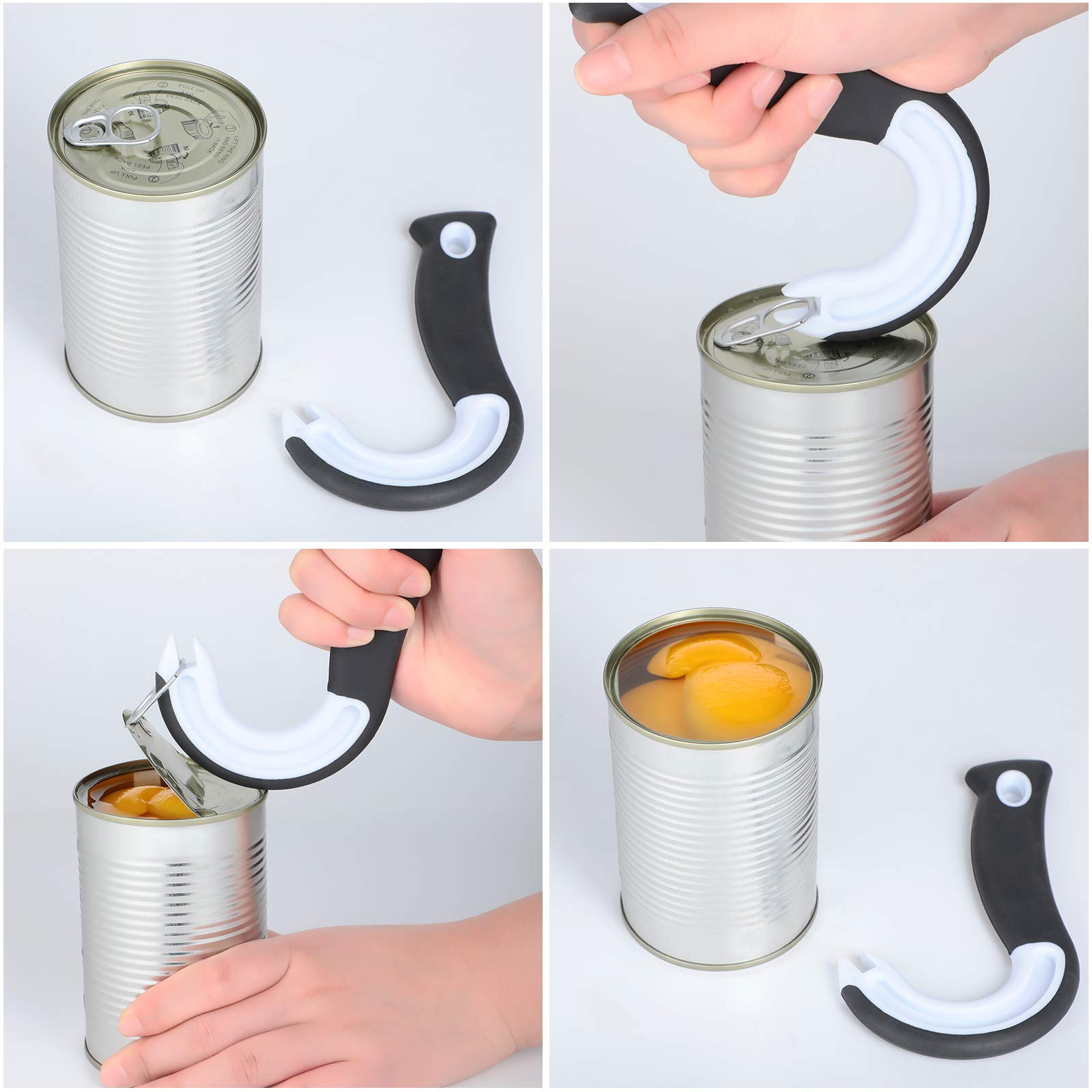 2 Pieces Easy Open Ring Pull Can Opener Easy Grip Opener Ring-Pull Helper for Ring Pull Tab Cans Tins Bottles