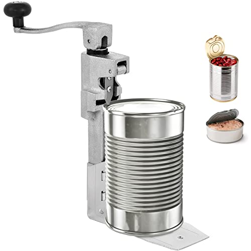 Happybuy Commercial Can Opener, 15.7 inches Tabletop Can Opener, Heavy Duty Manual Table Can Opener for Restaurant Hotel Bar