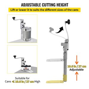 Happybuy Commercial Can Opener, 15.7 inches Tabletop Can Opener, Heavy Duty Manual Table Can Opener for Restaurant Hotel Bar