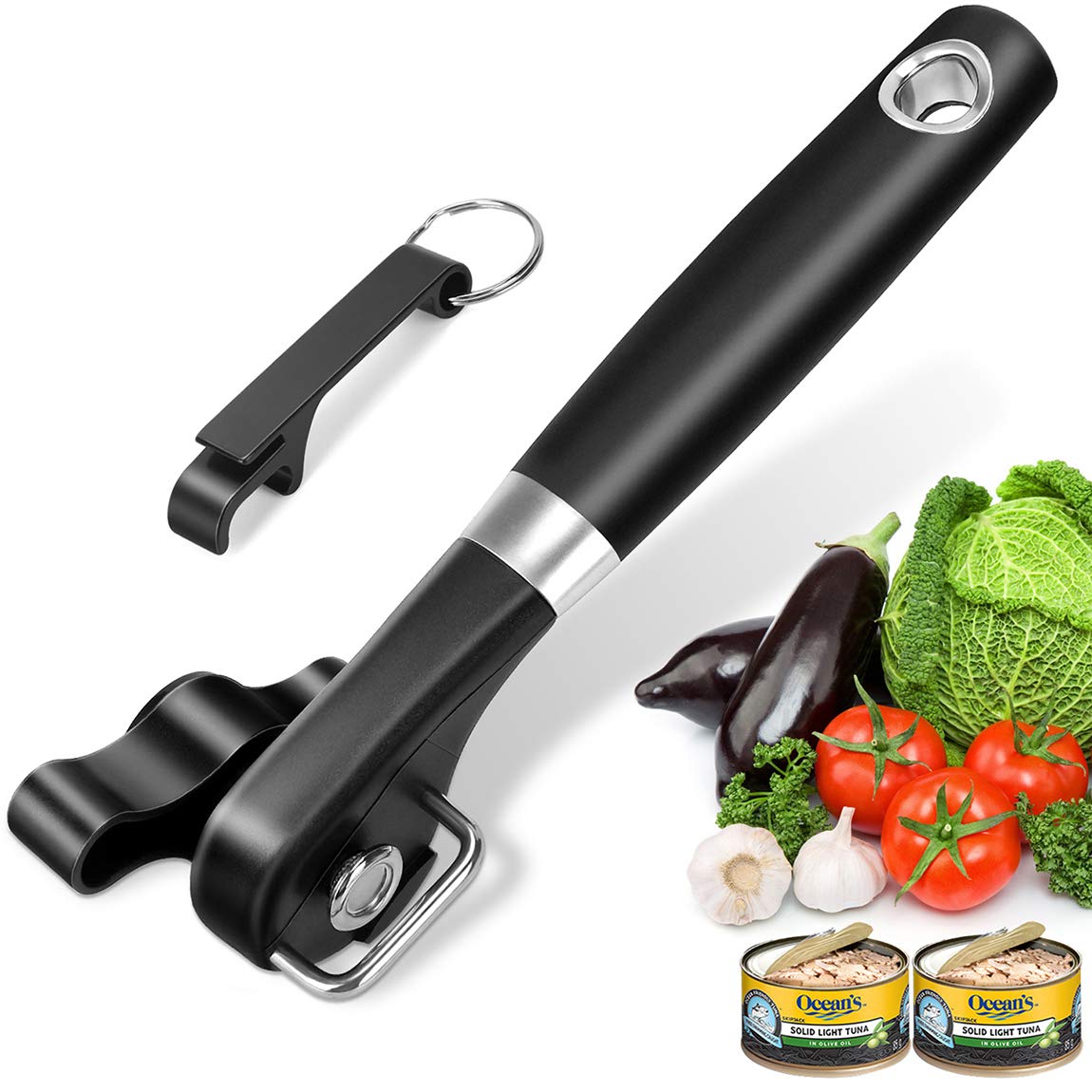 Can Opener Kitchen Safety Manual Can Opener for Restaurant No Sharp Edges Can Opener for Arthritis Camping Can Opening tool Side Cut Manuel Can Opener Hand Held Smooth Edge Can opener Ergonomic Handle