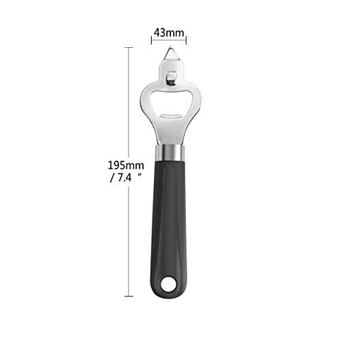 Bottle Opener Beer Bottle Opener for Arthritic Hands Stainless Steel Can Punch Opener with Non-slip Handle Multipurpose Kitchen Utensils