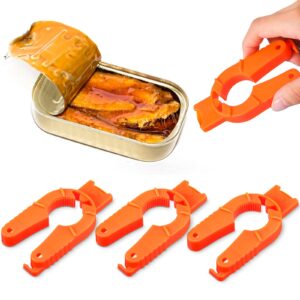 3 pieces multifunctional kitchen bottle opener orange can opener for weak hands adjustable jar lid openers jar openers plastic water bottle opener for seniors elderly with arthritis