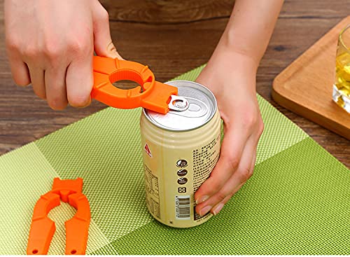 VIUJUH 3 in 1 Pop Can Opener, Party Partner Life Gadgets Smooth Edge Mutifunctional Can Opener, Upgraded Plastic Handheld,Fingernails Protecter, Designed Comfort Grips Bottle Opener for Dringing