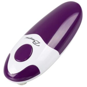 bangrui smooth soft edge electric can opener with one-button start and one-button manual stop (purple)