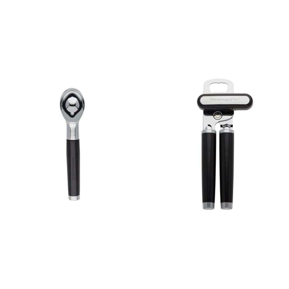 KitchenAid Classic Ice Cream Scoop + Can Opener/Bottle Opener Bundle (Black)