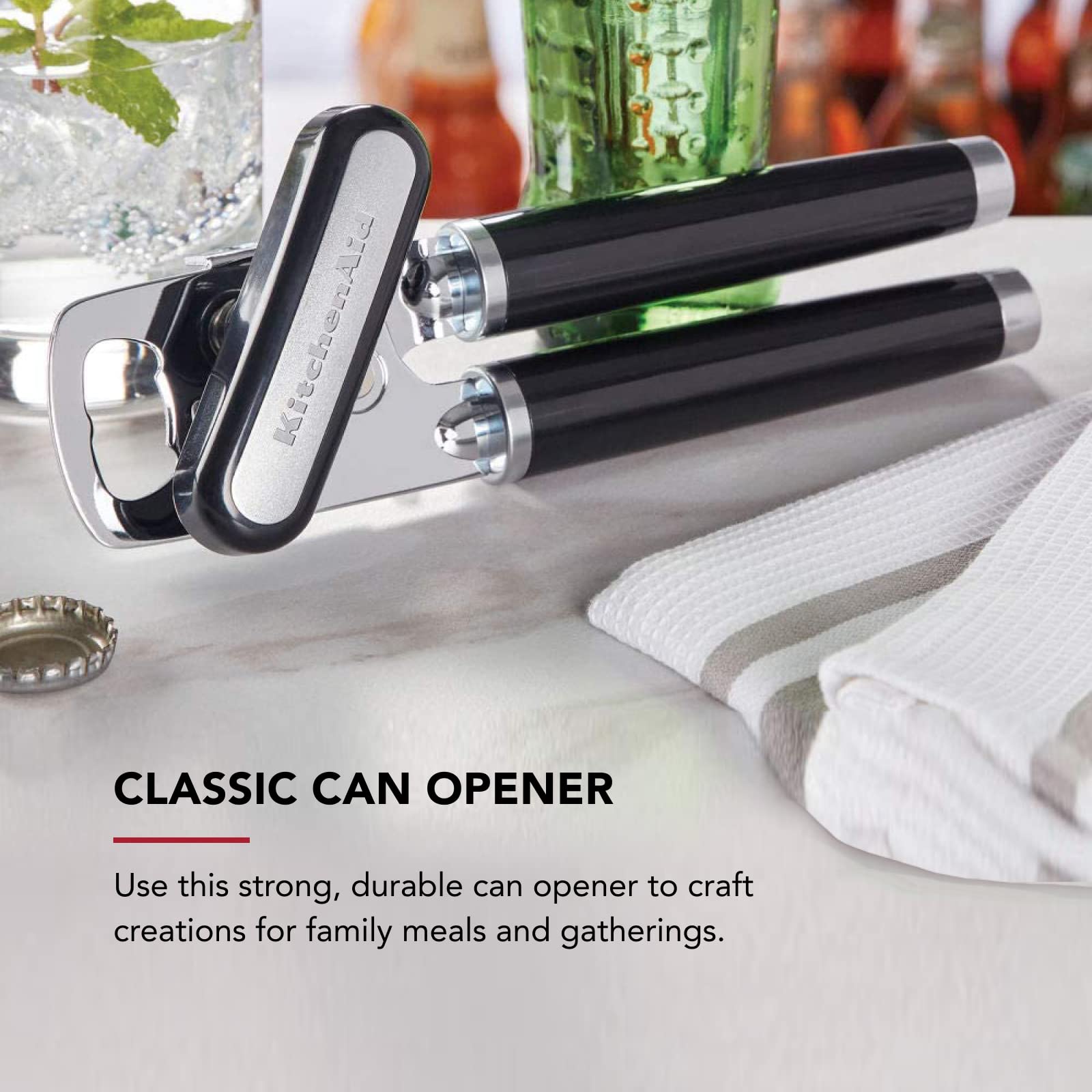 KitchenAid Classic Ice Cream Scoop + Can Opener/Bottle Opener Bundle (Black)