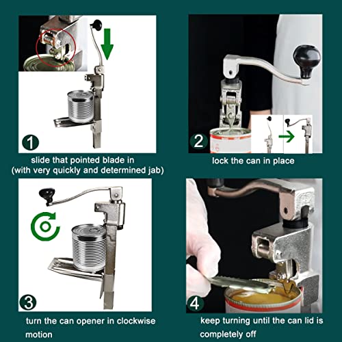 Commercial Can Opener Heavy Duty,Manual Table Can Opener Compatible with Edlund #1,Industrial Can Opener for Big Cans