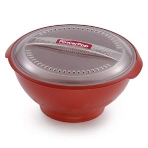 presto powerpop microwave popcorn popper, 3qt, red