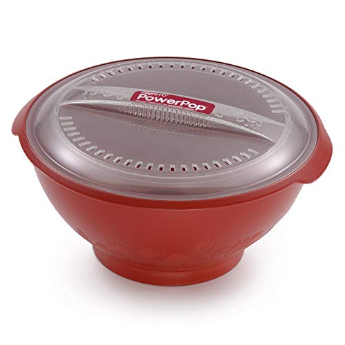 Presto PowerPop Microwave Popcorn Popper, 3Qt, Red