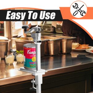 Manual Table Can Opener Commercial Can Opener Heavy Duty Professional Industrial Can Opener for Big Cans with Plated Steel Base and Stainless Steel Blade for Cans up to 17 Inch Tall Kitchen Restaurant