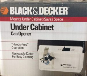 black & decker space saver under cabinet electric can opener (ec59d)