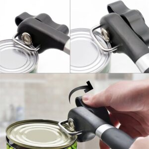 Macoior Can Opener,Manual Can Opener,Smooth Edge Safety Can Opener,Ergonomic Soft Grips Handle,Built in Food Grade Stainless Steel Can opener