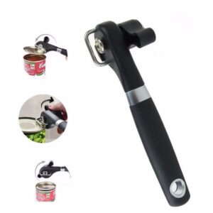 Macoior Can Opener,Manual Can Opener,Smooth Edge Safety Can Opener,Ergonomic Soft Grips Handle,Built in Food Grade Stainless Steel Can opener