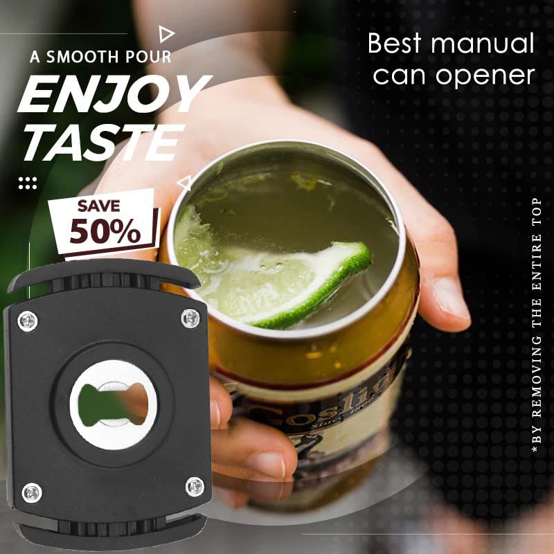 Beer Soda Bottle Can Opener Can Opener Handheld Manual Smooth Edge Easy Labor Saving, Good Grips Can Opening Tool