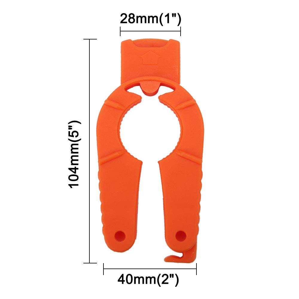 Senzeal 2PCS Multifunctional Water Bottle Opener for Weak Hands and Seniors with Arthritis - Bottle Squeeze Lids and Plastic Grip Orange