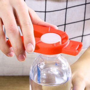 Senzeal 2PCS Multifunctional Water Bottle Opener for Weak Hands and Seniors with Arthritis - Bottle Squeeze Lids and Plastic Grip Orange