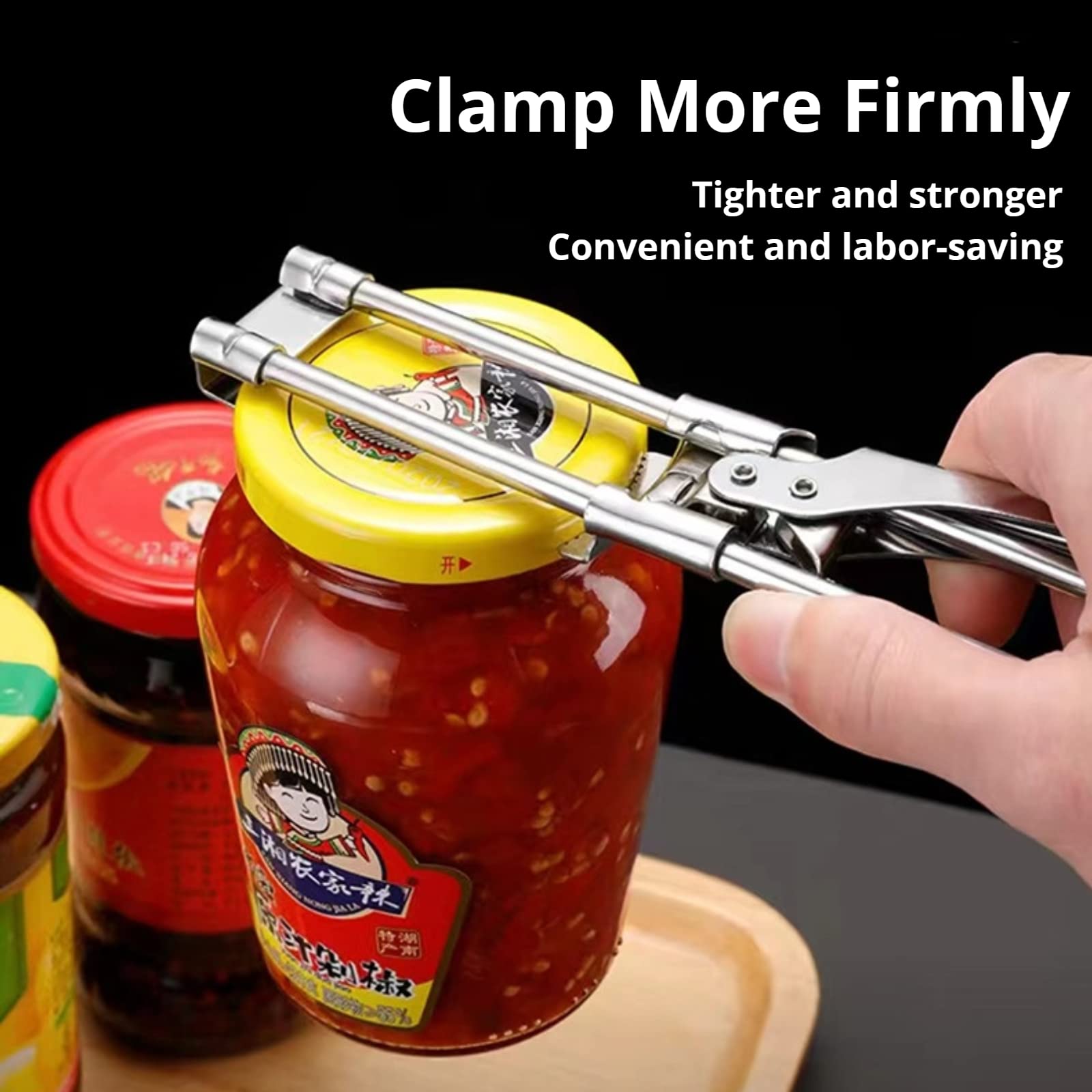 Adjustable Jar Opener, Multifunctional Stainless Steel Manual Bottle Opener, Can Opener Jar Lid Gripper, Lid Remover Tool, Kitchen Accessories For Seniors Chilren Women