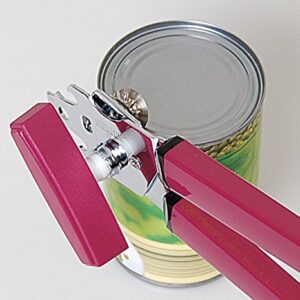 Fackelmann 6.7" Can Opener For Left Handed, Red/Silver