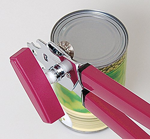 Fackelmann 6.7" Can Opener For Left Handed, Red/Silver