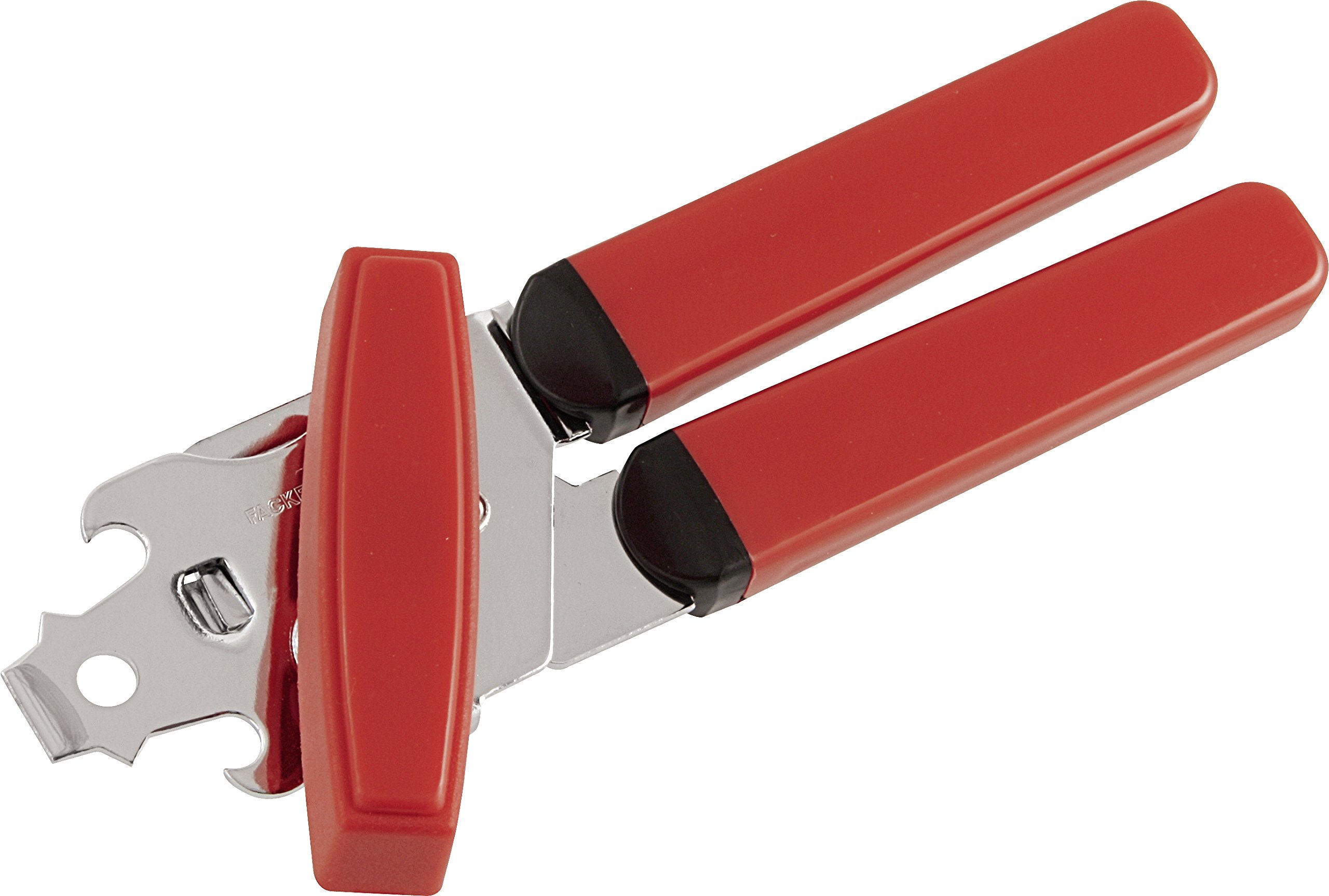 Fackelmann 6.7" Can Opener For Left Handed, Red/Silver