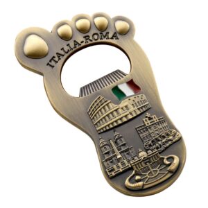 xiongqi footprint bottle openers,metal refrigerator sticker opener italian bigfoot tourist souvenirs retro crafts creative beer