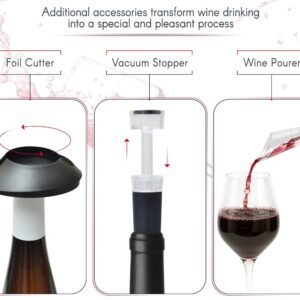 Electric Wine Rechargeable – Corkscrew Wine Foil Cutter & Electrical Wine Opener with Charger – Wine Lover Gifts – Wine Accessories Kit - by DailyNordic