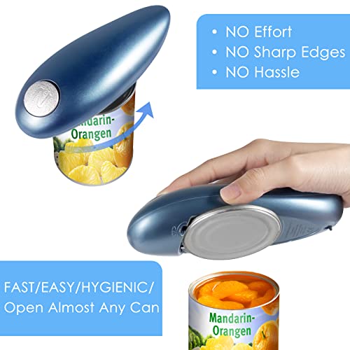 Smooth Edge Automatic Electric Can Opener, Hand Free Food-Safe Can Openers, Tin Opener with One Touch Switch, Best Kitchen Gadget Automatic Can Opener for Seniors, Arthritis, and Chef