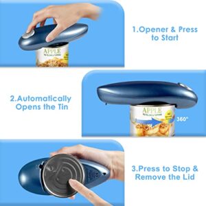 Smooth Edge Automatic Electric Can Opener, Hand Free Food-Safe Can Openers, Tin Opener with One Touch Switch, Best Kitchen Gadget Automatic Can Opener for Seniors, Arthritis, and Chef